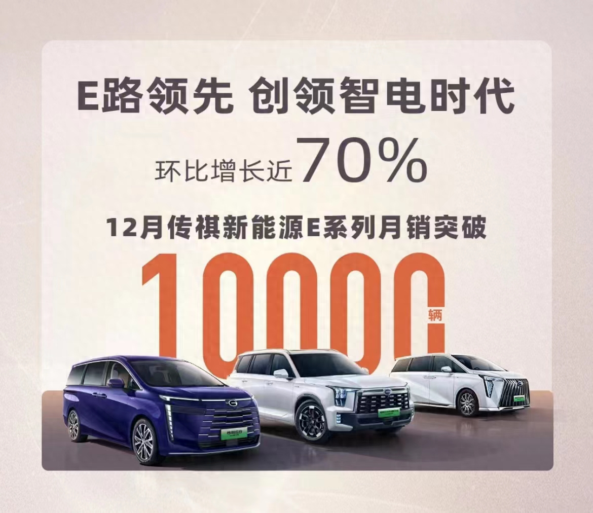 传祺新能源E系列月销破万！速度超越新势力三强_搜狐汽车_搜狐网