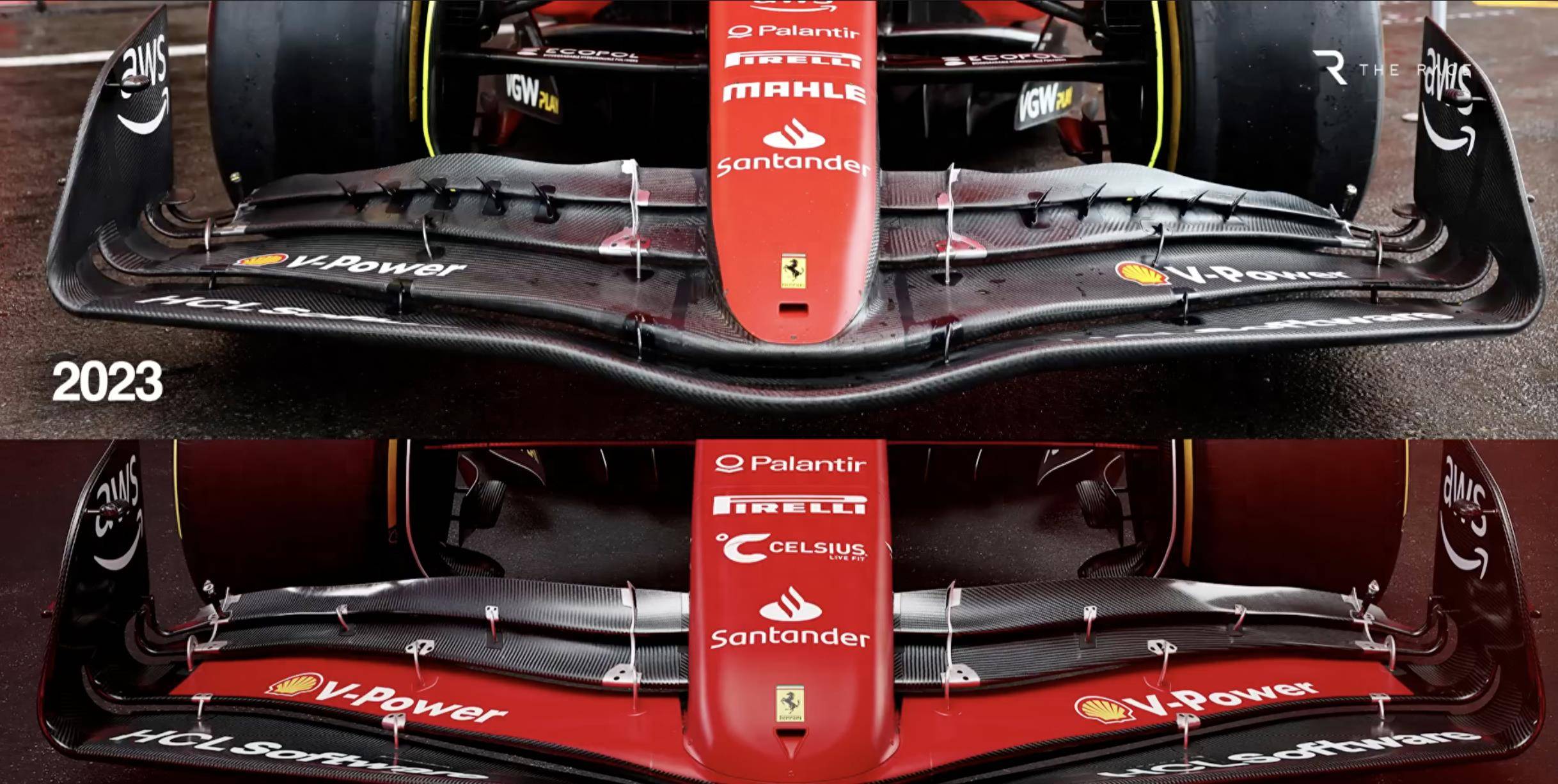 F1颜值强迫症：法拉利SF24与SF23有哪些区别_搜狐汽车_搜狐网