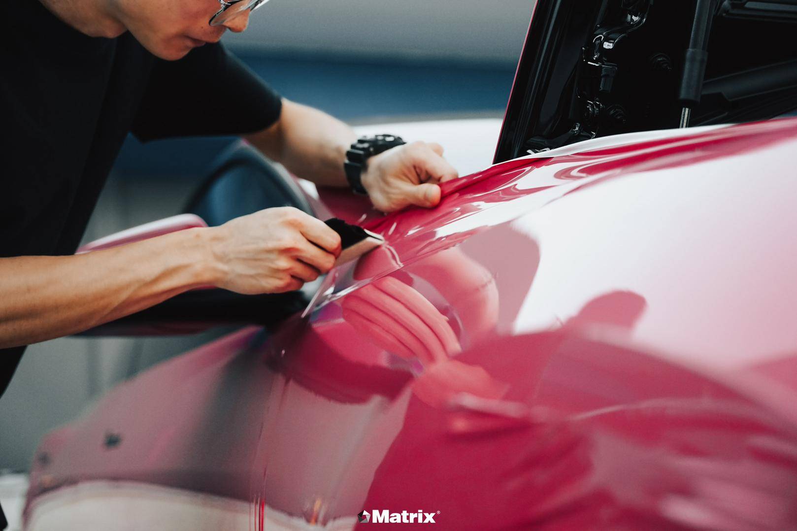 特斯拉model3-Matrix矩阵甜菜根紫改色膜,是你的菜？_搜狐汽车_搜狐网