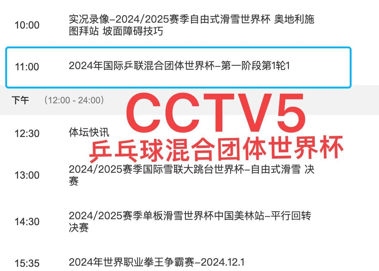中央5台直播乒乓球时间表：CCTV5直播国乒，孙颖莎王楚钦揭幕战！_vs_澳大利亚_罗马