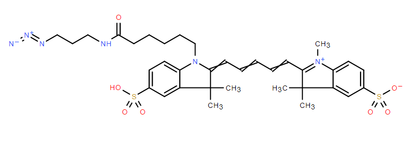 1481447-40-8，diSulfo-Cy5 azide，可以用于检测和监测生物体内的分子水平变化