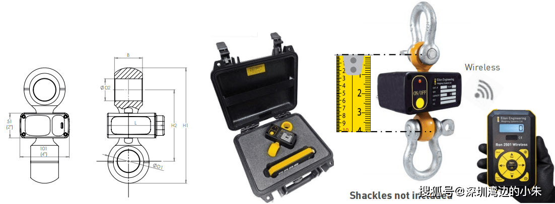 Eilon Engineering卸扣式无线 测功机RON 2501-S-深圳湾边贸易原装供应_电池_传感器_产品