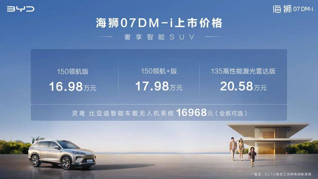 比亚迪海狮07DM-i 正式上市，售价16.98万元-20.58万元_搜狐汽车_搜狐网