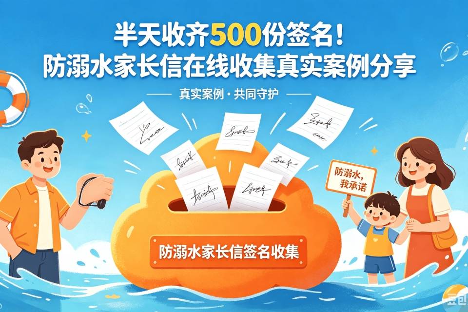 高效收集防溺水家长回执：在线签名，三步轻松完成_签字_自动_文件