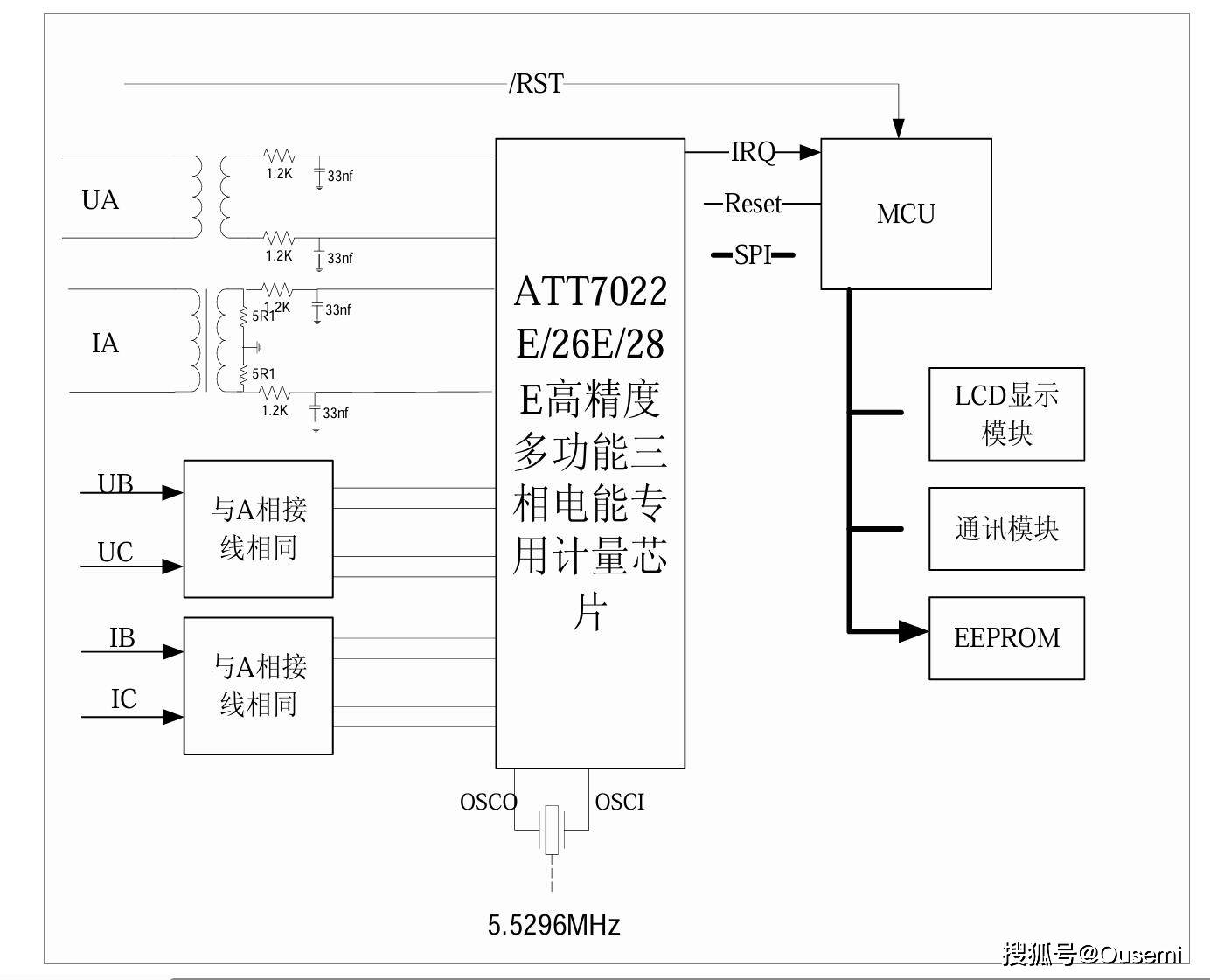 钜泉ATT7022E多功能高精度三相电能专用计量芯片_电流_电压_有效值