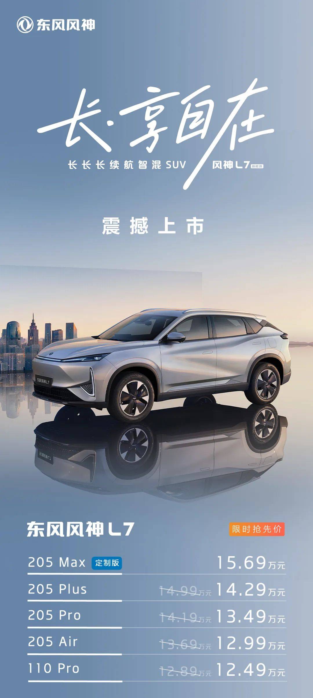 东风风神L7震撼上市，205km纯电长续航车型12.99万起_搜狐汽车_搜狐网