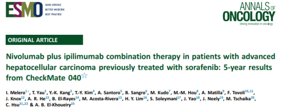 CheckMate 040五年数据更新，肝癌双免二线治疗五年生存率达到29%_患者_研究_武利尤