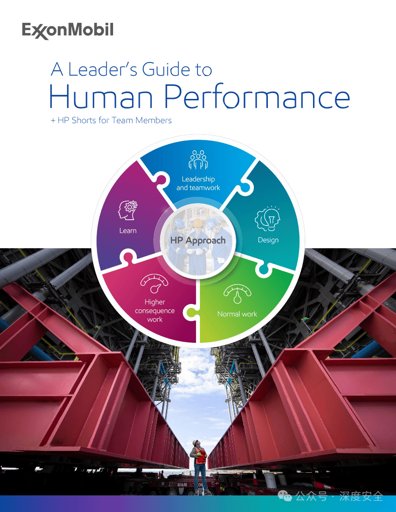 【国际前沿EHS】世界500强全世界最大石油公司埃克森美孚EHS实践---《人因绩效HOP之领导者指南》_行业_全球_天然气