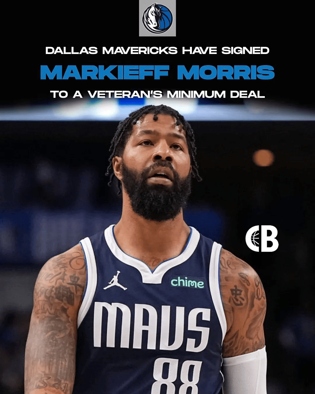 正式签约！联手东欧汤！湖人总冠军前锋，来了..._莫里斯_哈雷尔_独行侠