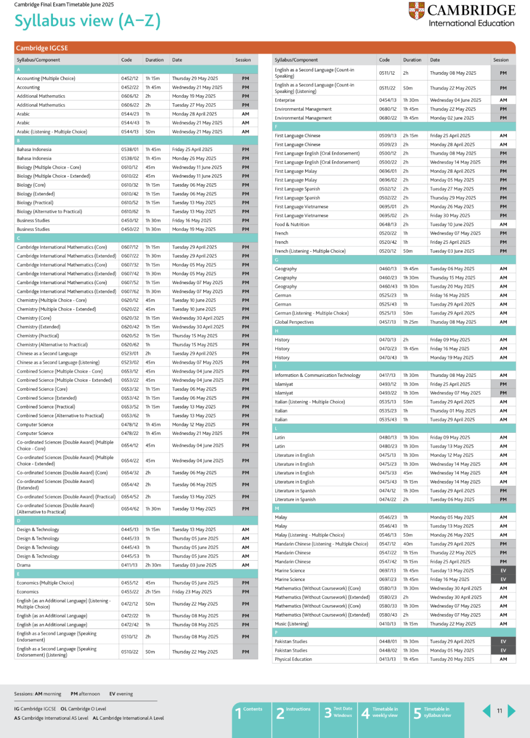 2025年夏季IG&Alevel大考时间表全部出来了！_考试_时间段_英语