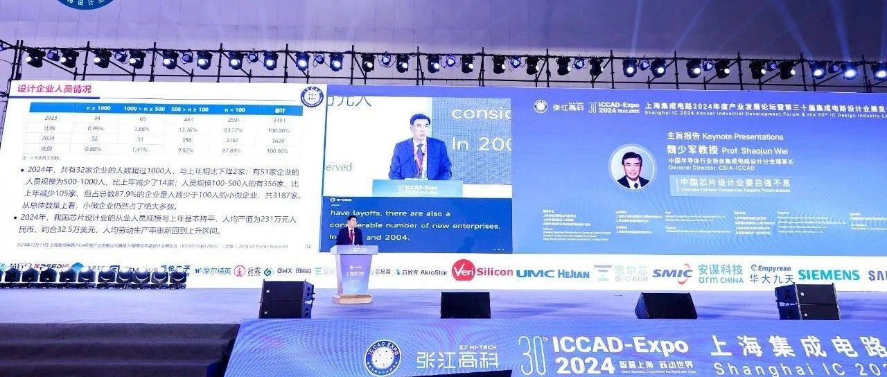 ICCAD-Expo 2024 魏少军教授报告：中国芯片设计业要自强不息_集成电路_上海_导体