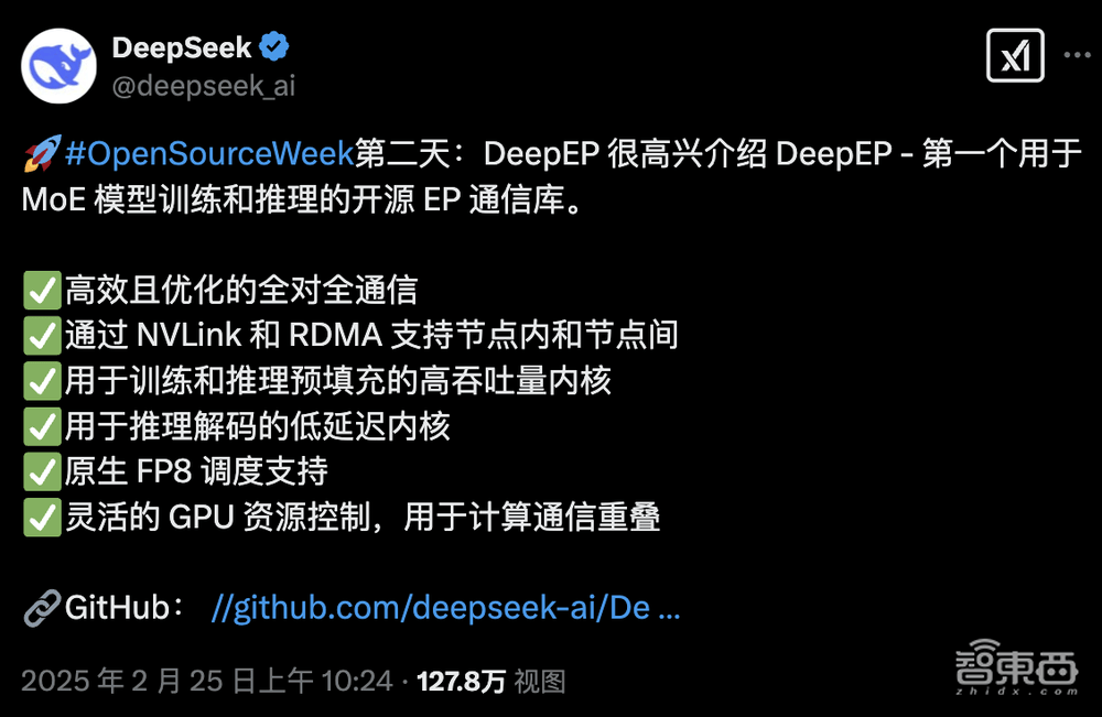 DeepSeek再开源！EP通信库引爆GPU性能新高度_DeepEP_内核_推理