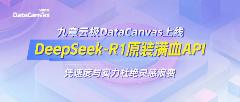 九章云极DataCanvas上线DeepSeek-R1原装满血API_访问_用户_模型