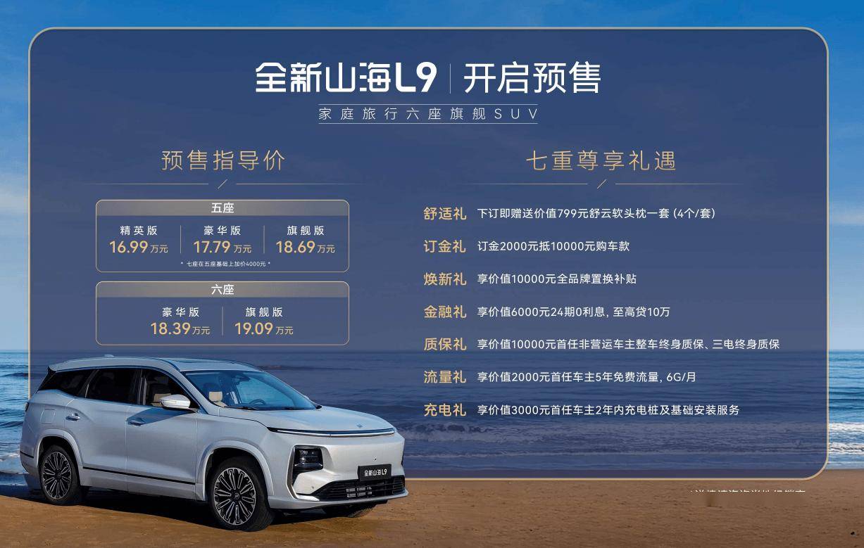 捷途山海L9预售启航：1.5T插混+六座布局，售价16.99-19.09万元_搜狐汽车_搜狐网